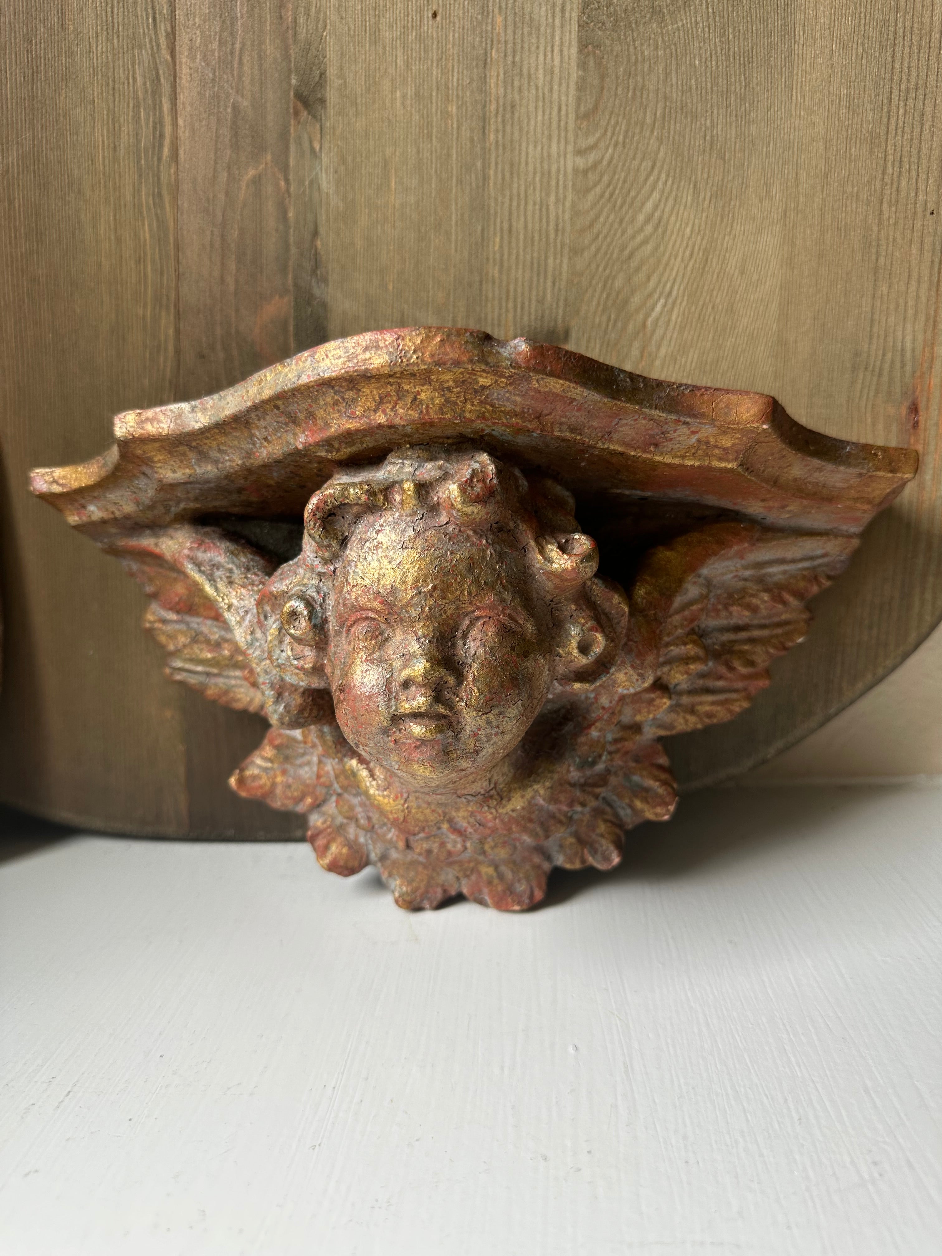 Vintage Plaster Winged Cherub Shelf – The Vintage Abode
