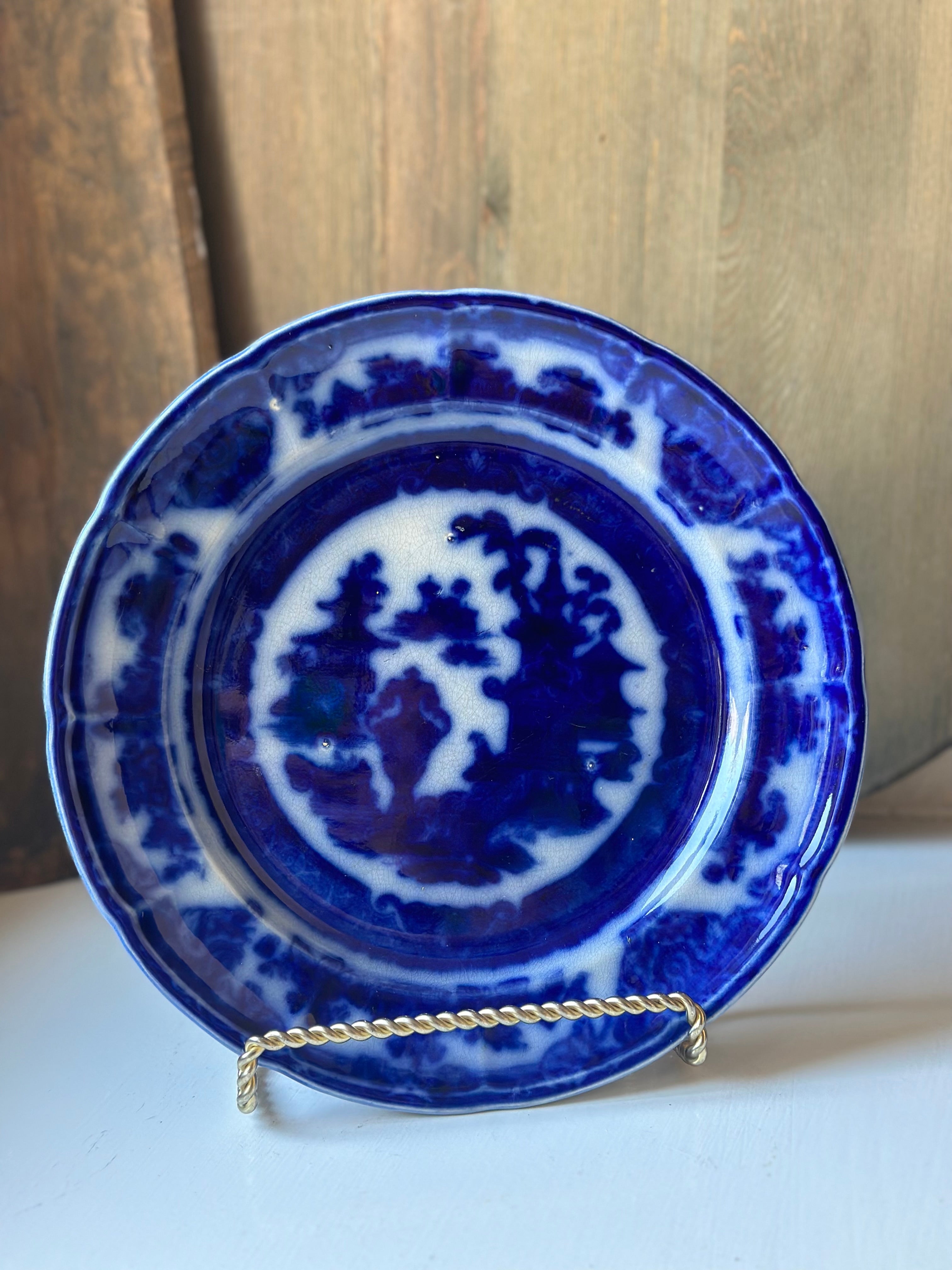 Antique Flow Blue Plate – The Vintage Abode